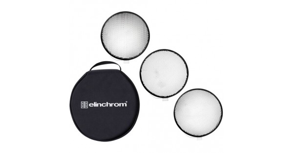Elinchrom 21cm Grid Kit - 30°, 20° & 12° Grids